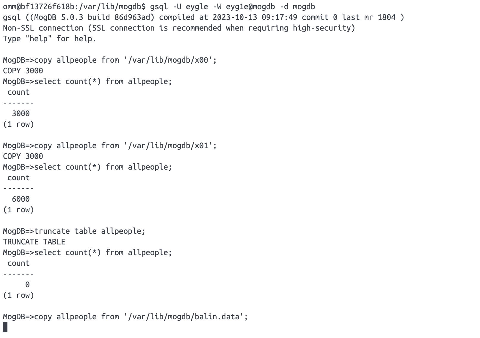 MogDB 通过 copy 导入数据遇到invalid memory alloc request的错误诊断 - 墨天轮